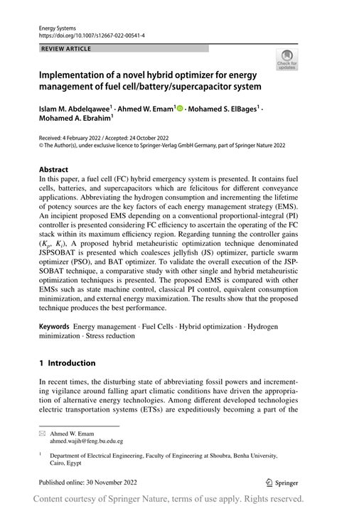 Implementation Of A Novel Hybrid Optimizer For Energy Management Of