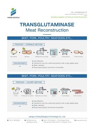 Tg Transglutaminase Curdlan Polylysine Introduction Pdf