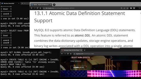 Atomic Data Definition Statement Support Sql Statements Mysql Youtube