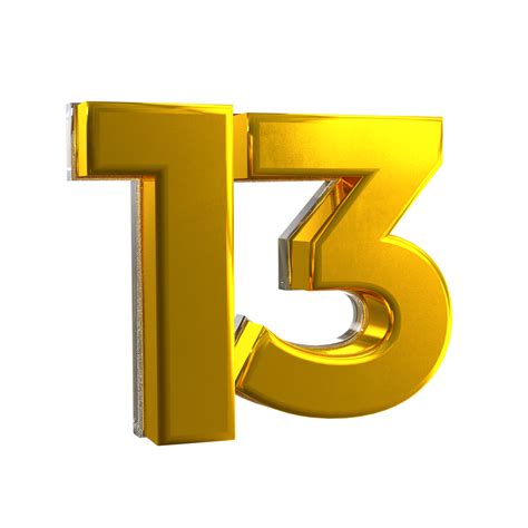 3d Number 13 Mental Yellow 10885821 Png 3d Number 13 Mental Yellow 10885821 Png