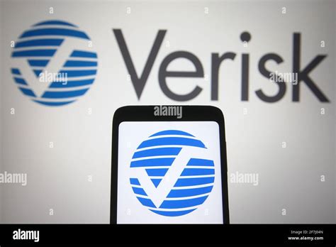 In This Photo Illustration The Verisk Analytics Logo Is Seen On A
