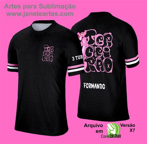 Arte Vetor Camisa Concluintes Terceirão 2025 Pantera Cor De Rosa