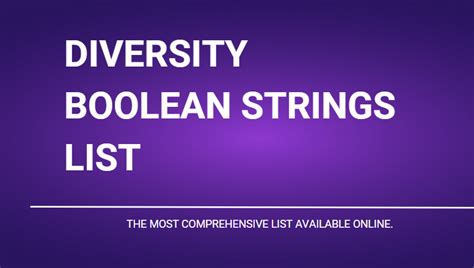 Top Boolean Strings To Find Diversity Candidates Online WizardSourcer