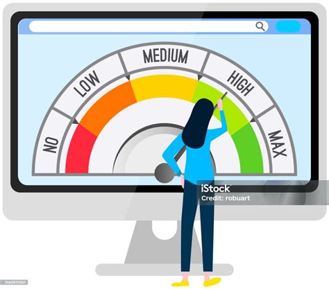 스트레스 수준 기분 척도 여자는 문제를 해결하고 심리적 압력 자제력을 줄입니다 감소에 대한 스톡 벡터 아트 및 기타 이미지 감소 감정 개성 개념 Istock