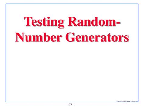 ppt testing random number generators powerpoint presentation free