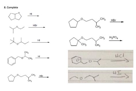 Solved Complete HCl Chegg Com