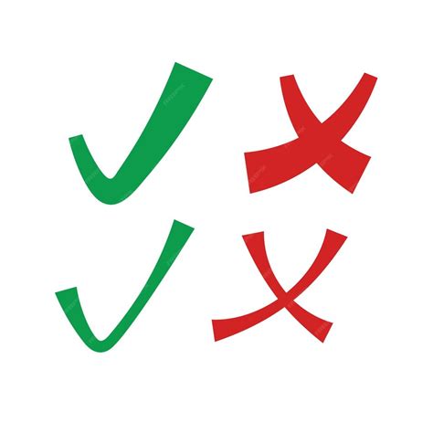 Premium Vector Check Mark Icon Cross And Check Mark Icon Set Vector