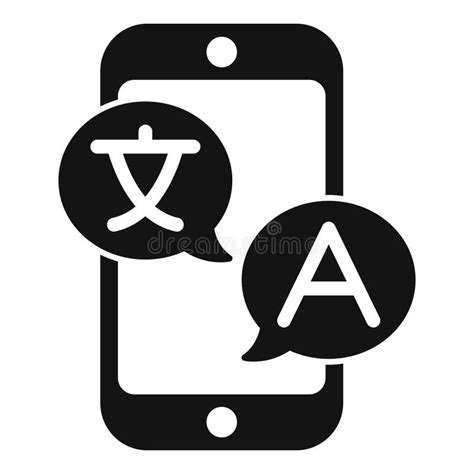 Smartphone Displaying Language Translation Application Icon Stock