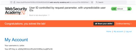 Portswiggers User Id Controlled By Request Parameter With