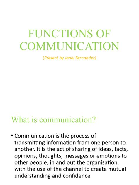 Functions Of Communication Pdf Communication Emotions