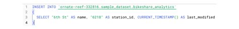 populate table in bigquery
