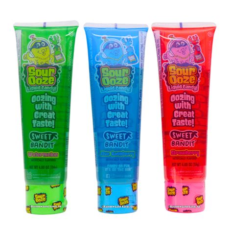 Sour Ooze Tube Enjoy Delicious Sour Candy Flavors Rainbowland Candy Co