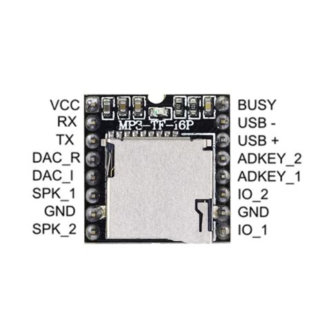 Open Source Mp3 Tf 16p Mini Mp3 Player Module With Simplified Output