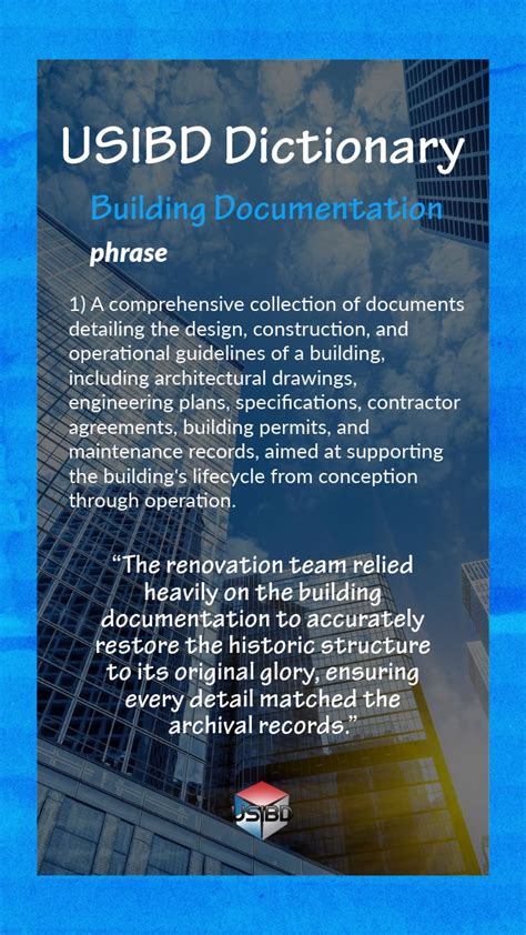 U S Institute Of Building Documentation On Linkedin What Is Building Documentation 🤔 If You