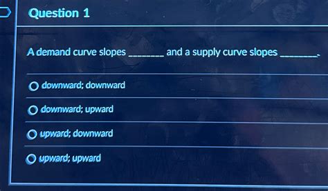 Solved Question 1a Demand Curve Slopes And A Supply Curve