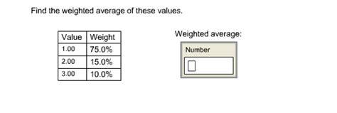 Solved Find The Weighted Average Of These Values Weighted Chegg