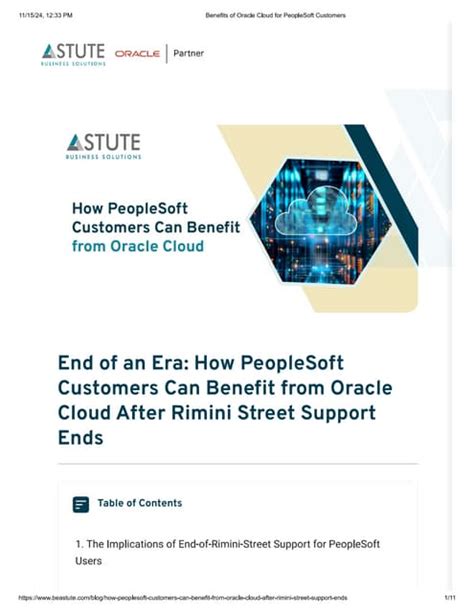 Benefits Of Oracle Cloud For Peoplesoft Customers Pdf