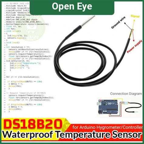 Ds1820 Stainless Steel Package Waterproof Ds18b20 Temperature Probe Temperature Sensor For Made