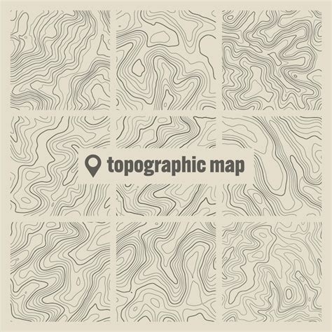 premium vector topographic map with contour lines geographic terrain