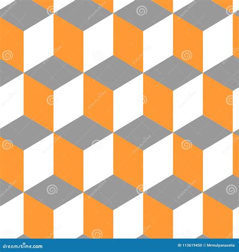 Seamless Abstract Cube Geometric Vector Cool Pattern Stock