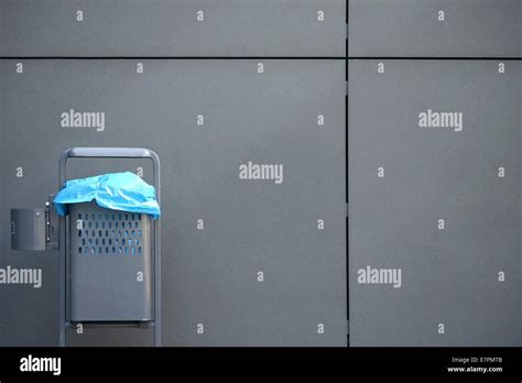 Garbage Can And Cladding Stock Photo Alamy