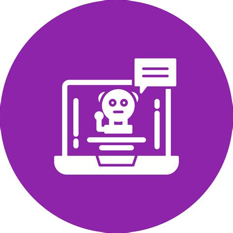 Chat Bot Vector Icon 19950859 Vector Art At Vecteezy