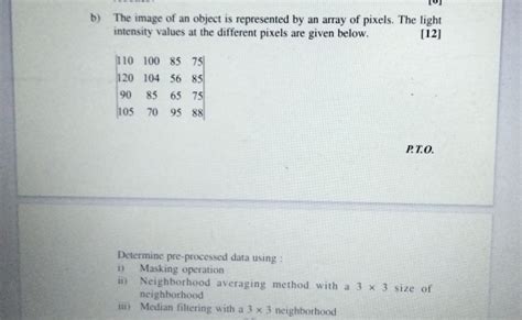 Solved B ﻿the Image Of An Object Is Represented By An Array