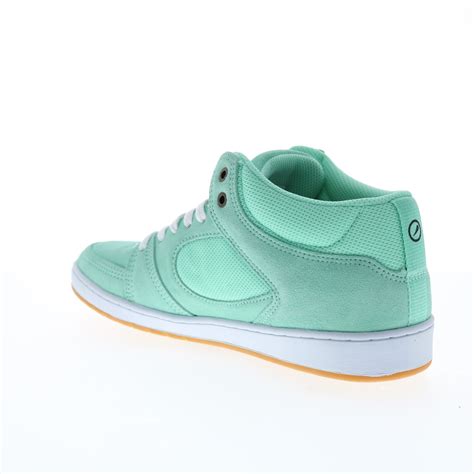 Es Accel Slim Mid X Eggcell Mens Green Suede Skate Inspired Sneakers S