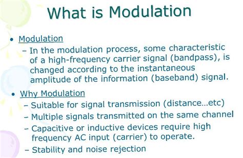 Modulation And Its Necessity Chemistry Knowledge