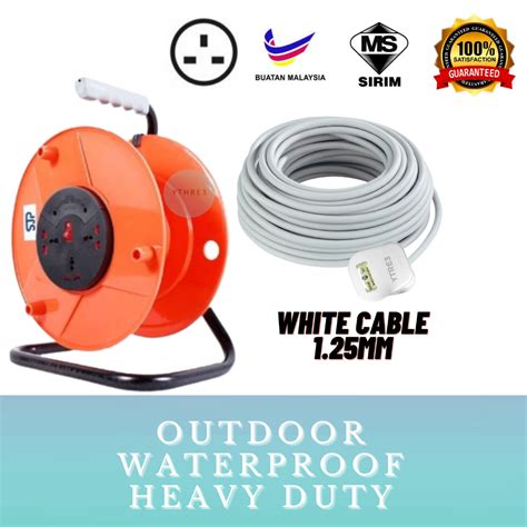 𝗦𝗨𝗣𝗘𝗥 𝗟𝗢𝗡𝗚 𝗛𝗘𝗔𝗩𝗬 𝗗𝗨𝗧𝗬 3gang Round Extension Box Cable Reel Socket Sirim Approve Portable