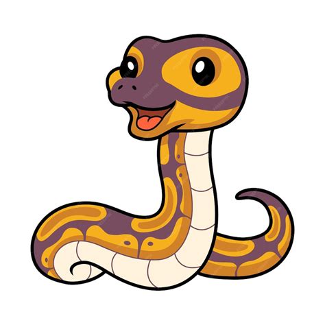 Premium Vector Cute Banana Ball Python Snake Cartoon