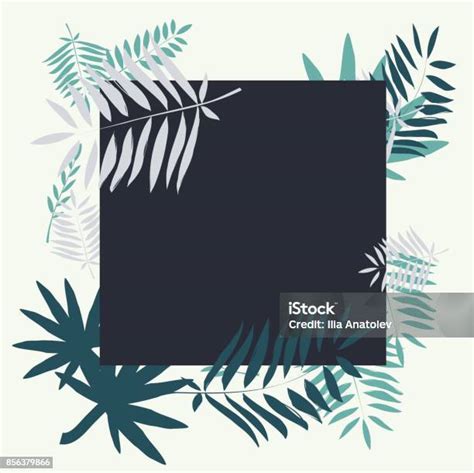 열 대 나무와 배경입니다 잎 팜 트리 그림 현대 그래픽입니다 0명에 대한 스톡 벡터 아트 및 기타 이미지 0명 검은색 관목 Istock