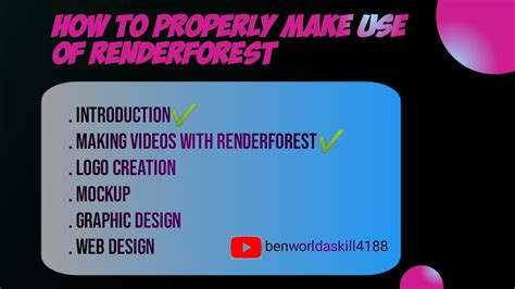 Making Video With Renderforest Part 1benworldaskill4188 Youtube