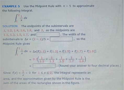 solved example 5 use the midpoint rule with n 5 to