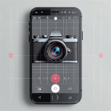 Smartphone Camera Interface Grid Viewfinder Premium Ai Generated Image