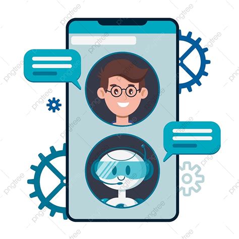 Bots Clipart Png Images Chatbot Concept Chat Text Bot With Automatic