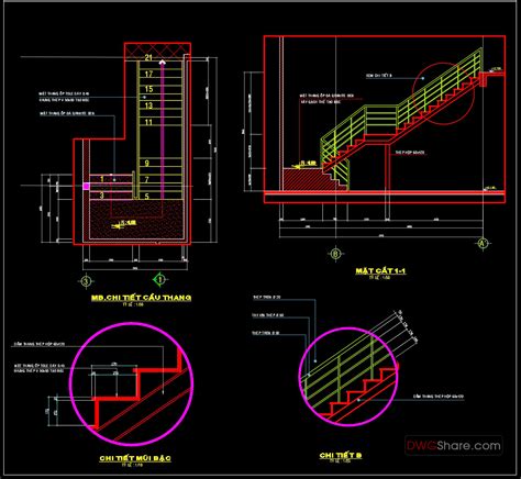 56detailed Drawings Of Stairs In Autocad File 1 Free Cad Blocks