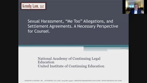 NACLE Sexual Harassment Me Too Allegations And Settlement Agreements A Necessary