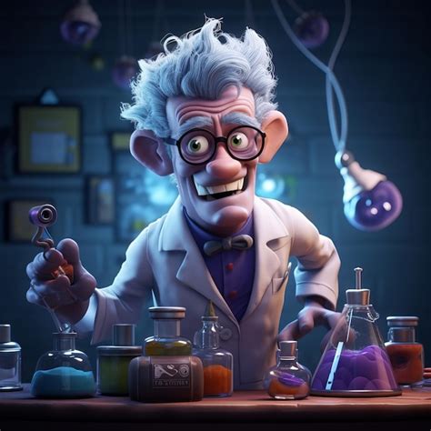 Mad Scientist Cartoon Lab