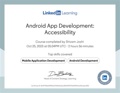 Shivam Joshi On Linkedin Certificate Of Completion
