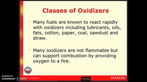 Oxidizers 2 Classes Of Oxidizers Youtube