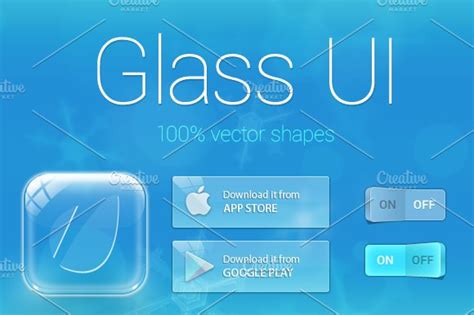 glass ui kit ui kits and libraries ~ creative market