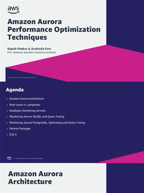 Dmwq1d4s3t2 Amazon Aurora Performance Optimization Techniques Pdf Postgre Sql Database Index