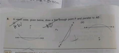 8 In Each Case Given Below Draw A Line Studyx