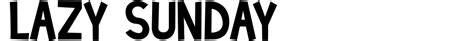 Lazy Sunday Font Download