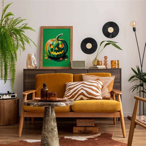Green Spooky Halloween Pumpkin Art Hypesheriff
