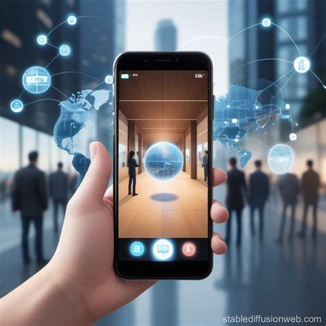 Phone Interface Connecting Real And Virtual Worlds Stable Diffusion
