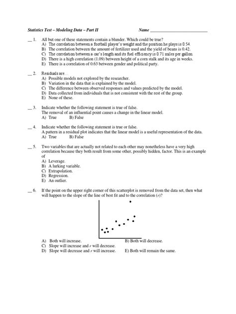 stats test ii pdf correlation and dependence errors and residuals