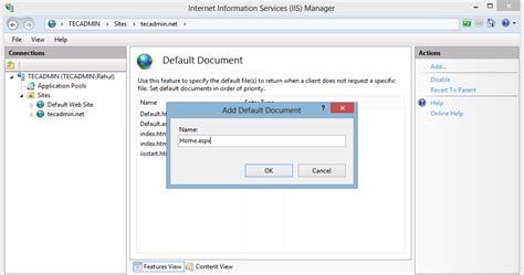 How To Set Default Page In Iis Qualispace Knowledge Base