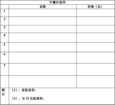 数学实践性作业——今天我当家 Word文档在线阅读与下载 无忧文档